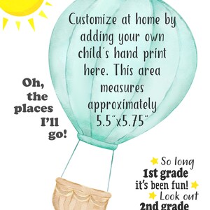 Oh the Places You'll Go Handprint Art, Elementary Classroom Activity ...