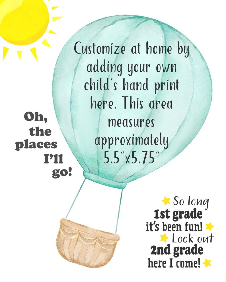 Oh the Places You'll Go Handprint Art, Elementary Classroom Activity ...