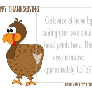 Happy Thanksgiving Turkey Handprint Art, DIY Kid Craft, Handprint ...
