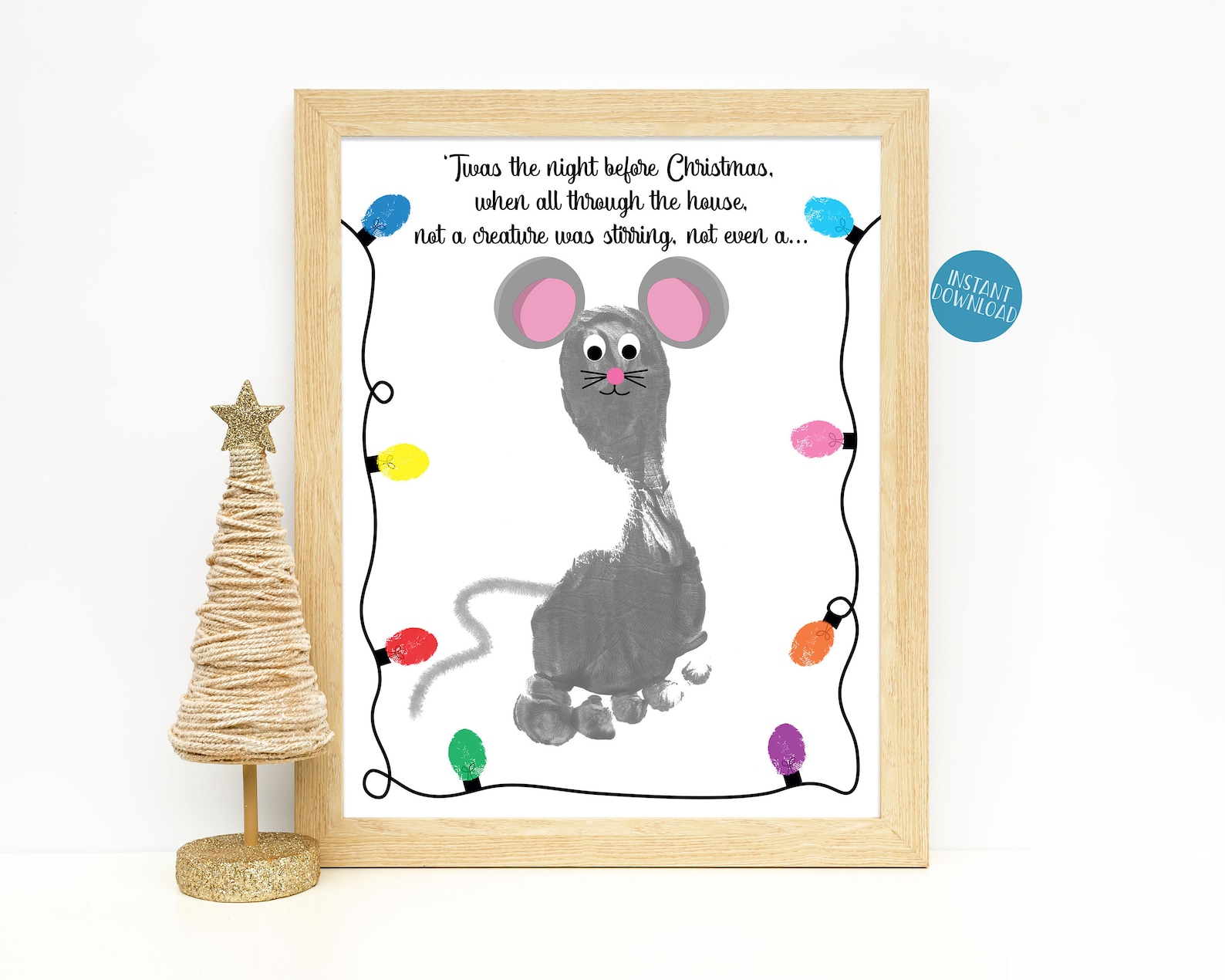 Christmas Footprint Art, Baby Toddler DIY Kids Craft, First Christmas ...