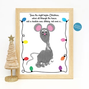 Christmas Footprint Art, Baby Toddler DIY Kids Craft, First Christmas ...