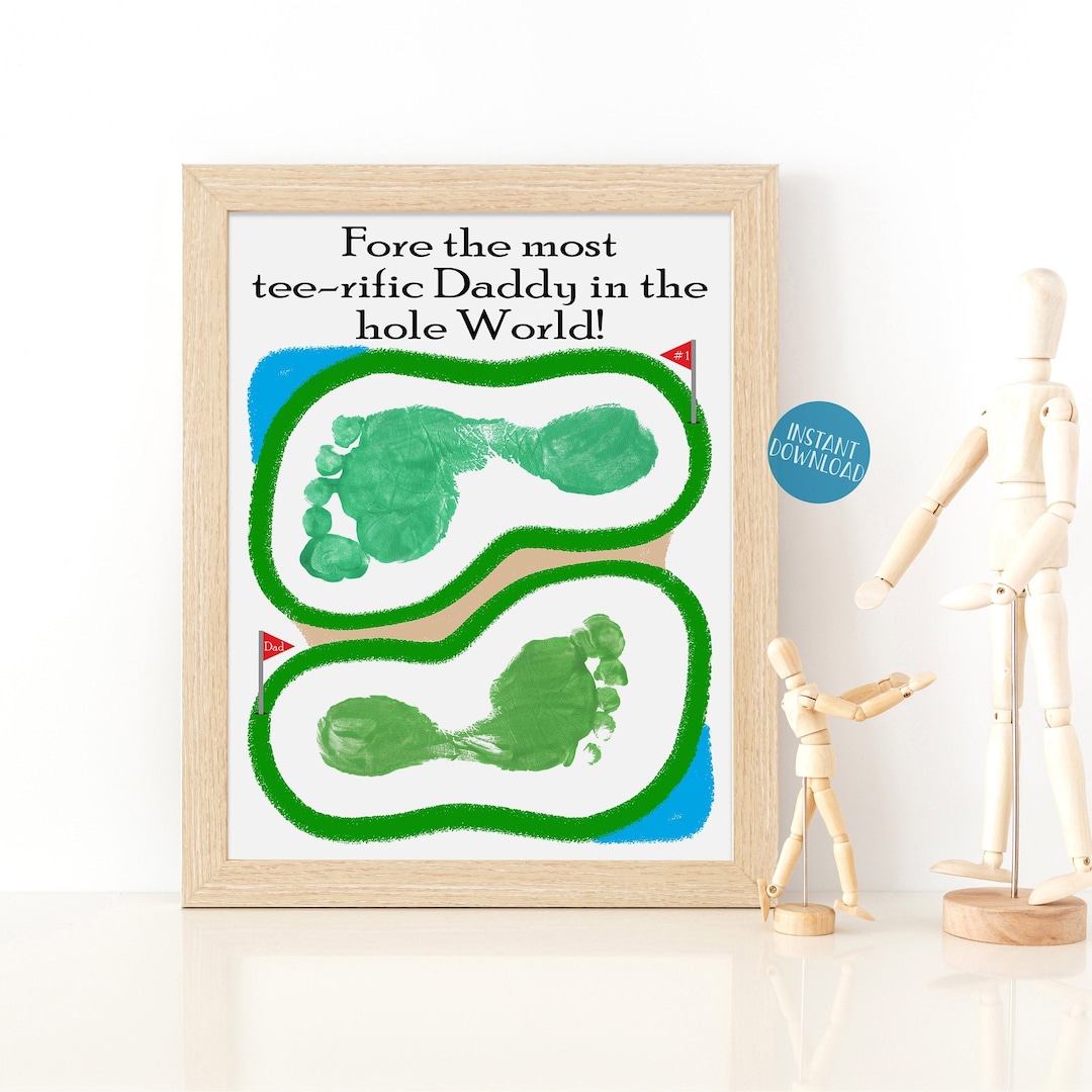 Father's Day Gift From Daughter, Gift From Son, Footprint Art, Dad ...