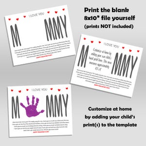 Handprint Art Valentine's Day Gift for Mom, Valentines Day Poem, DIY ...