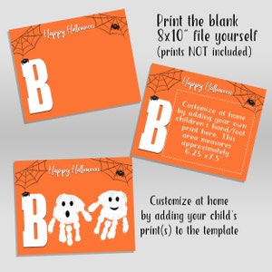 Boo Halloween Handprint Keepsake, Ghost Footprint Art Handprint Art ...