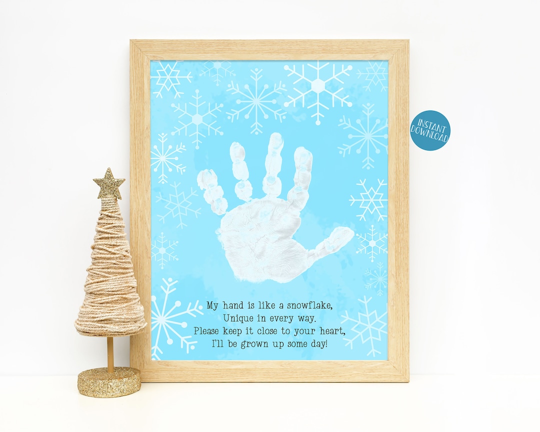 Winter Handprint Art For Toddlers