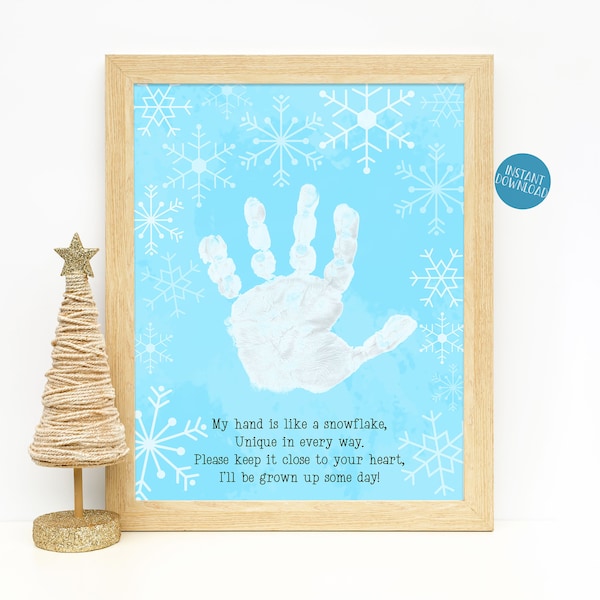 Winter Handprint Art - Etsy
