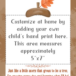 Acorn Handprint Art, Fall Handprint Craft, Toddler Handprint Keepsake ...
