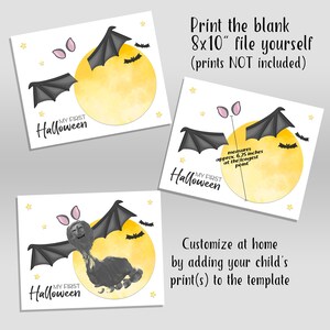 Halloween Bat Footprint Art Project for Kids, My First Halloween ...