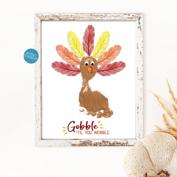 Printable Turkey Craft - Etsy