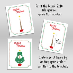 My First Christmas Footprint Art, Christmas Kids Art, Christmas ...