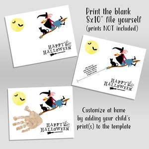 Halloween Handprint Craft for Kids, Witch Broomstick Handprint Art ...