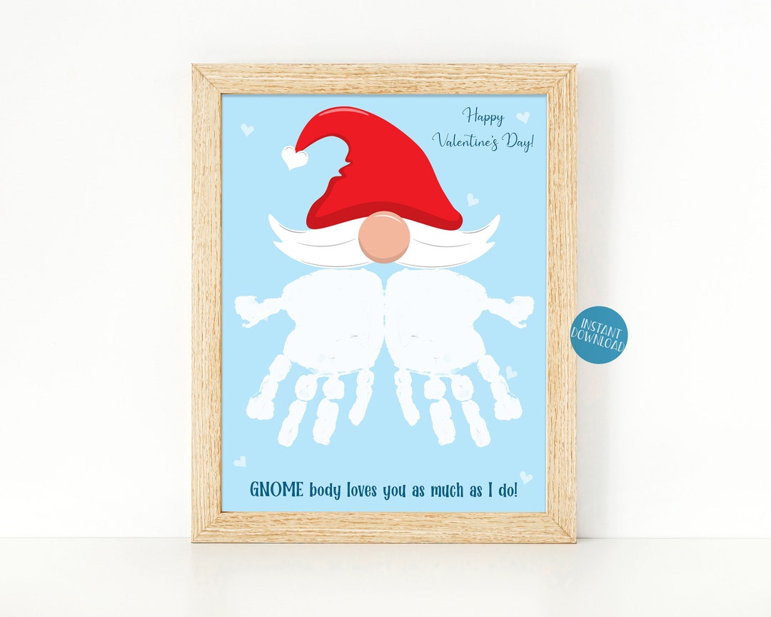 Valentine's Day Handprint Art, Valentines Day Craft, DIY Kid Craft ...