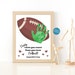 Father's Day Football Handprint Art Project, Daddy Football Gift, DIY ...