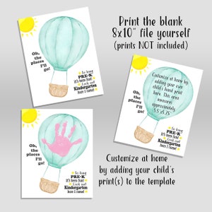 Oh the Places You'll Go Pre-k Graduation Handprint Art, DIY Kid Craft ...