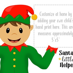 Christmas Handprint Art Project for Toddlers, Santas Little Helper ...