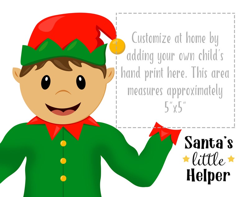 Christmas Handprint Art Project for Toddlers, Santas Little Helper ...