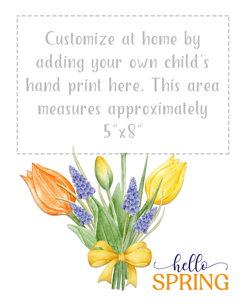 Hello Spring Handprint Craft for Kids Flower Handprint Art - Etsy