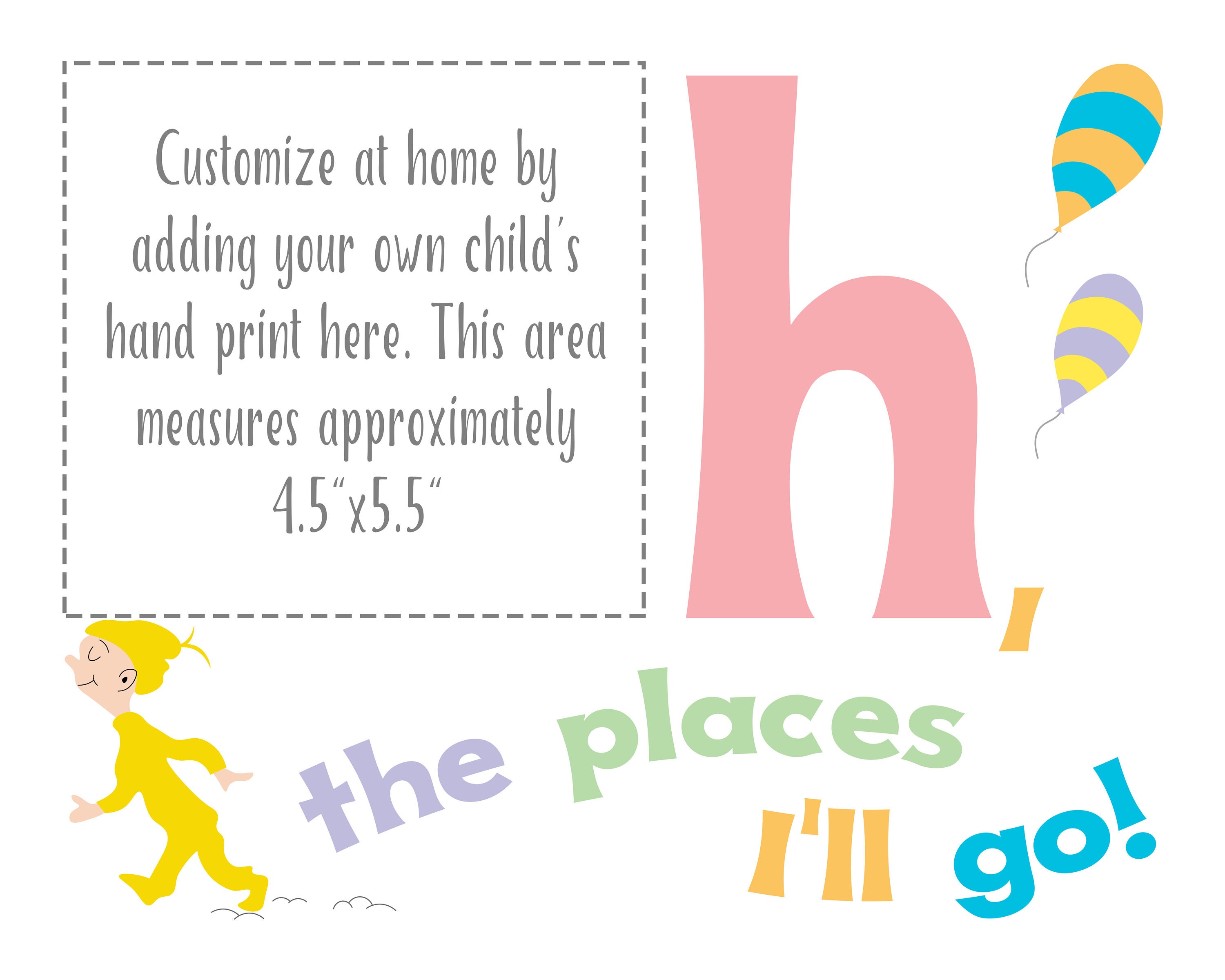 Oh the Places You'll Go Handprint Craft for Kids, Dr Seuss Crafts for ...