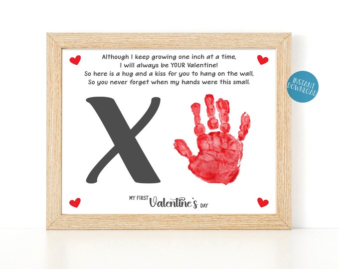 XO Handprint Art: Valentine's Day Craft (digital Download) - Etsy Canada