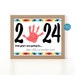 New Year's 2024 Handprint Art, New Year's Eve Printable, New Years ...