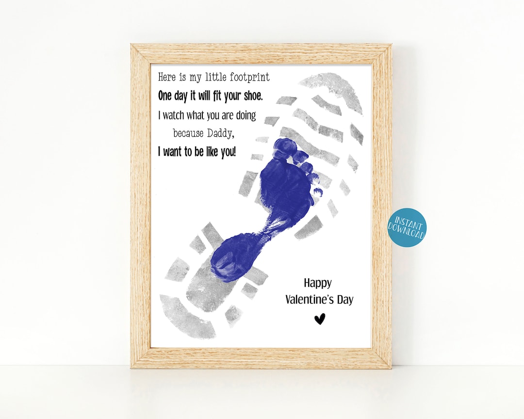 Valentine's Day Footprint Art Project for Kids, Baby Footprint Craft ...