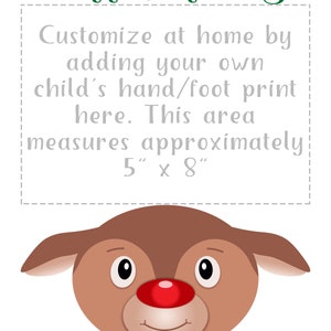 Handprint Christmas Craft, Reindeer Art Printable Template, Reindeer ...