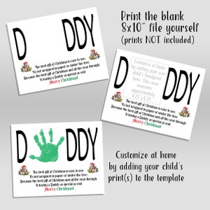Christmas Handprint Art for Daddy, Handprint Craft for Toddlers ...