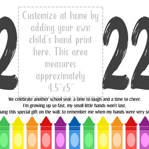 End of School Handprint Craft for Kids DIY Kid Craft Last - Etsy