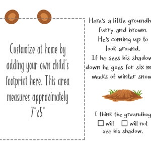 Groundhog Day Footprint Craft for Kids, Classroom Activity for ...