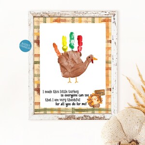 Turkey Handprint Art Project for Kids, Thanksgiving Handprint Keepsake ...