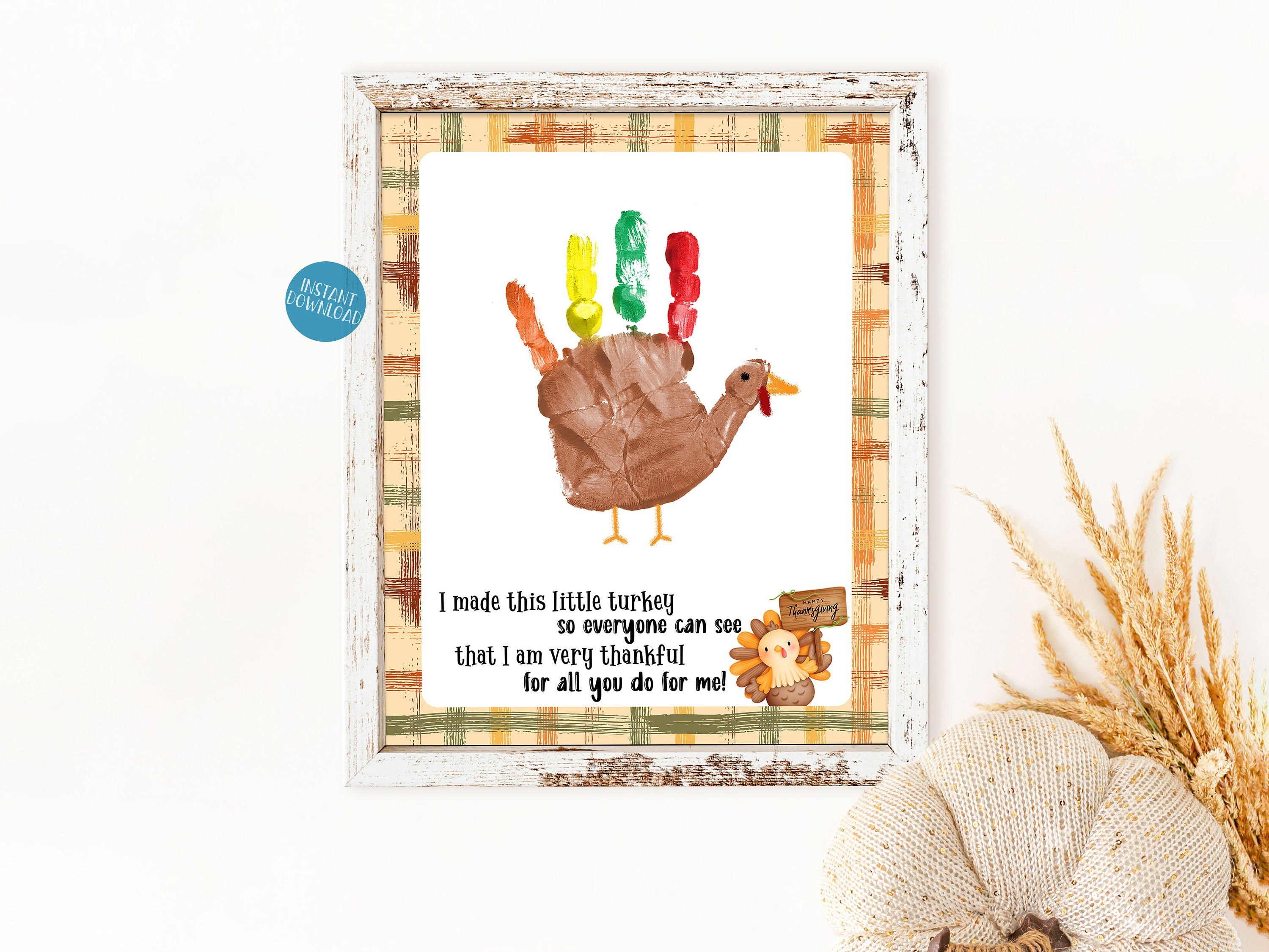 Turkey Handprint Art Project for Kids, Thanksgiving Handprint Keepsake ...