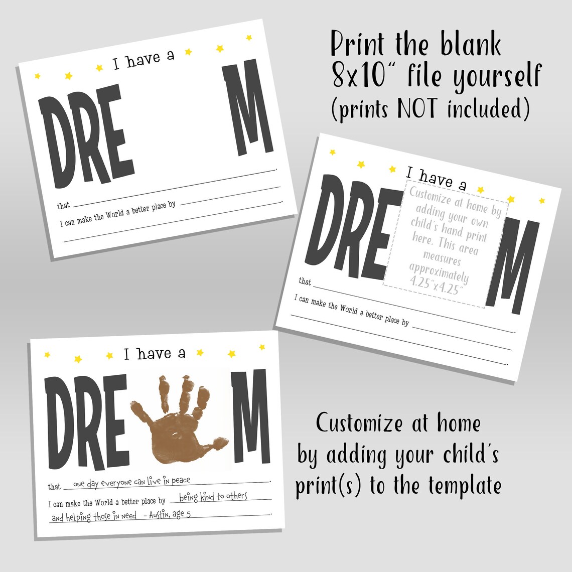 Martin Luther King Jr Day Activities for Kids I Have a Dream - Etsy