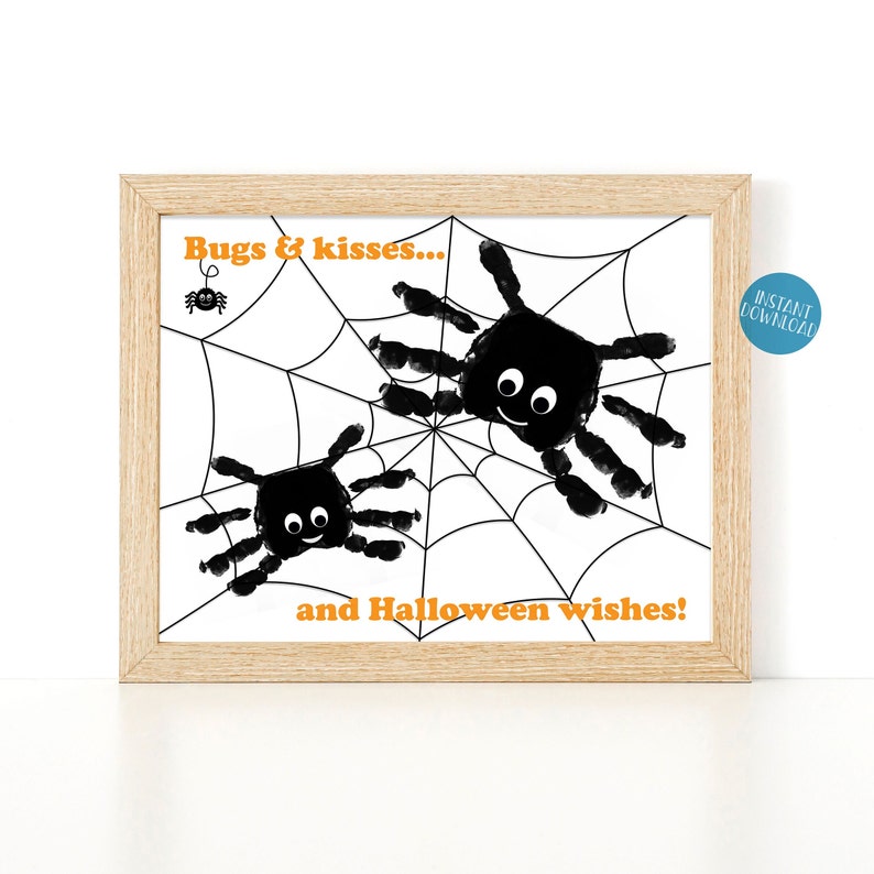 Spider Handprint Keepsake Halloween Craft for Kids Handprint - Etsy