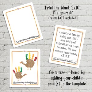 Thanksgiving Handprint Art, DIY Kid Craft, Handprint Keepsake, Fall ...
