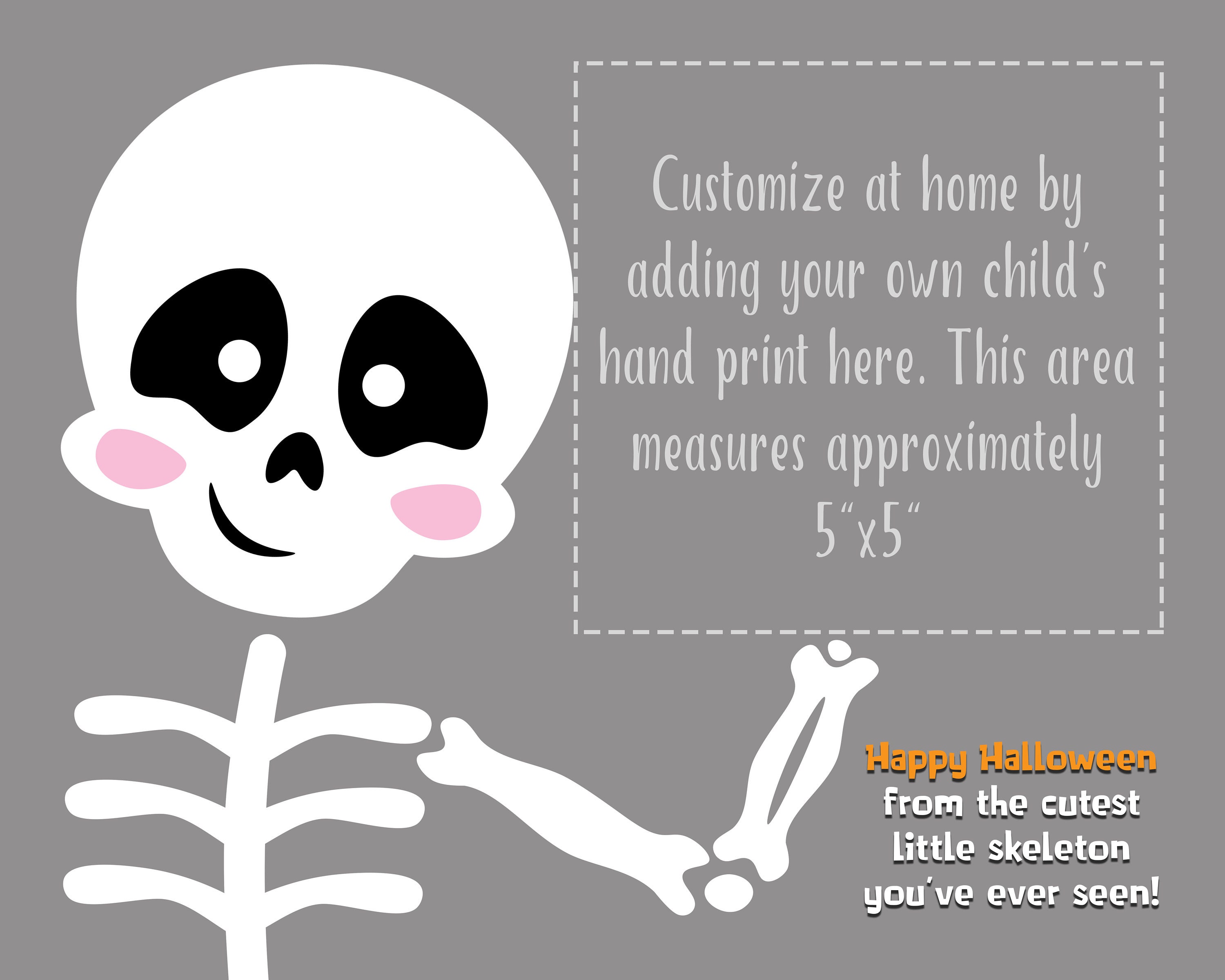 Halloween Handprint Art, Cutest Little Skeleton, Toddler Handprint ...