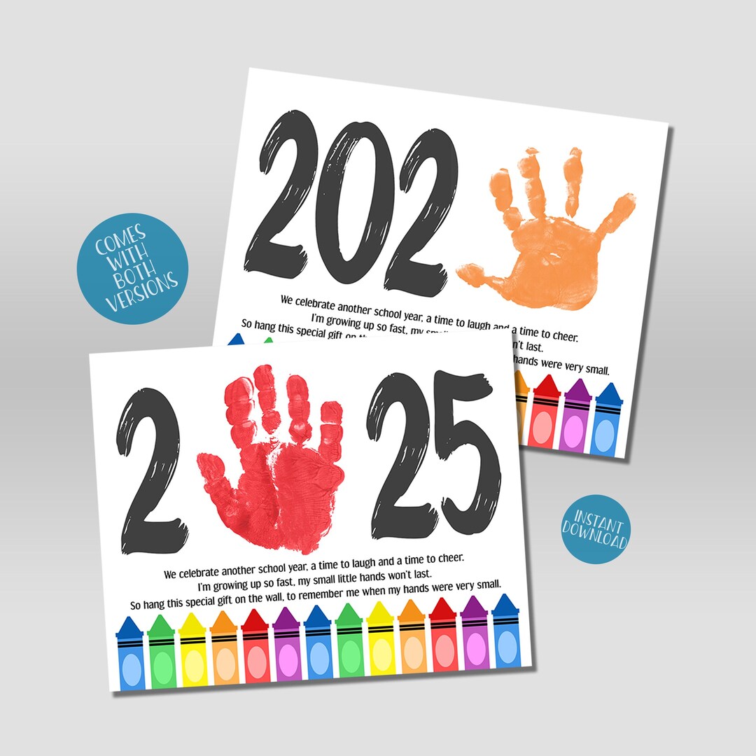 End of School Handprint Craft for Kids, DIY Kid Craft, Last Day of ...