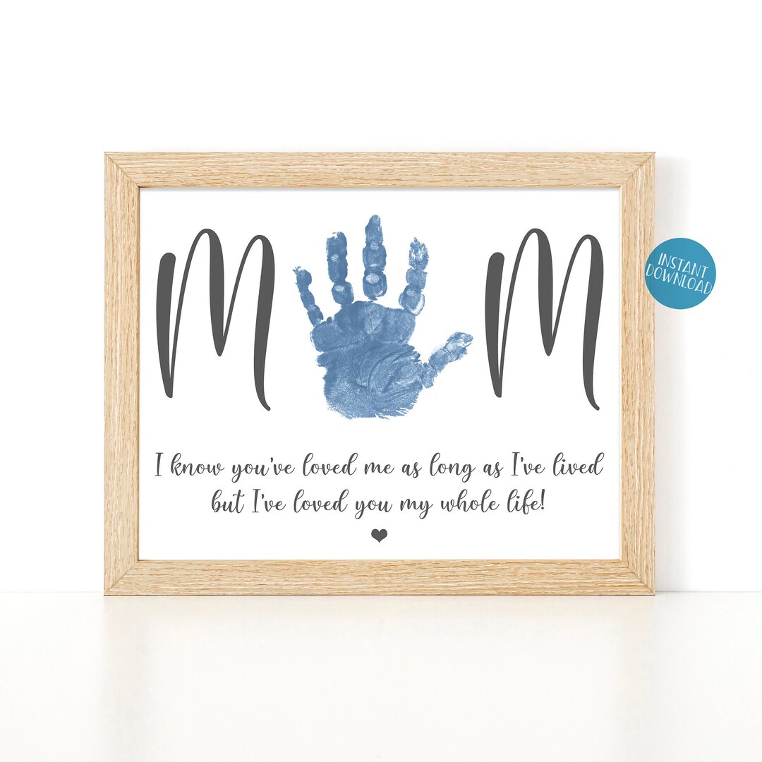 Handprint Keepsake Gift for Mom Mother's Day Poem - Etsy