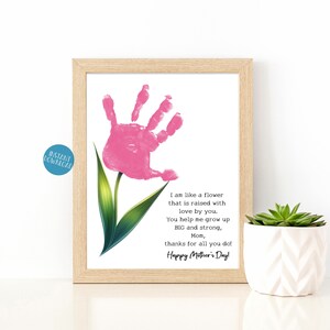 DIY Mother's Day Gift, Handprint Flower Gift for Mom From Kids ...