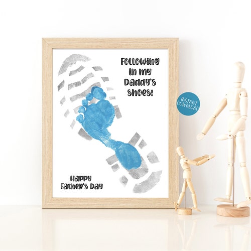 Father's Day Gift Handprint Art Dad Birthday Gift - Etsy