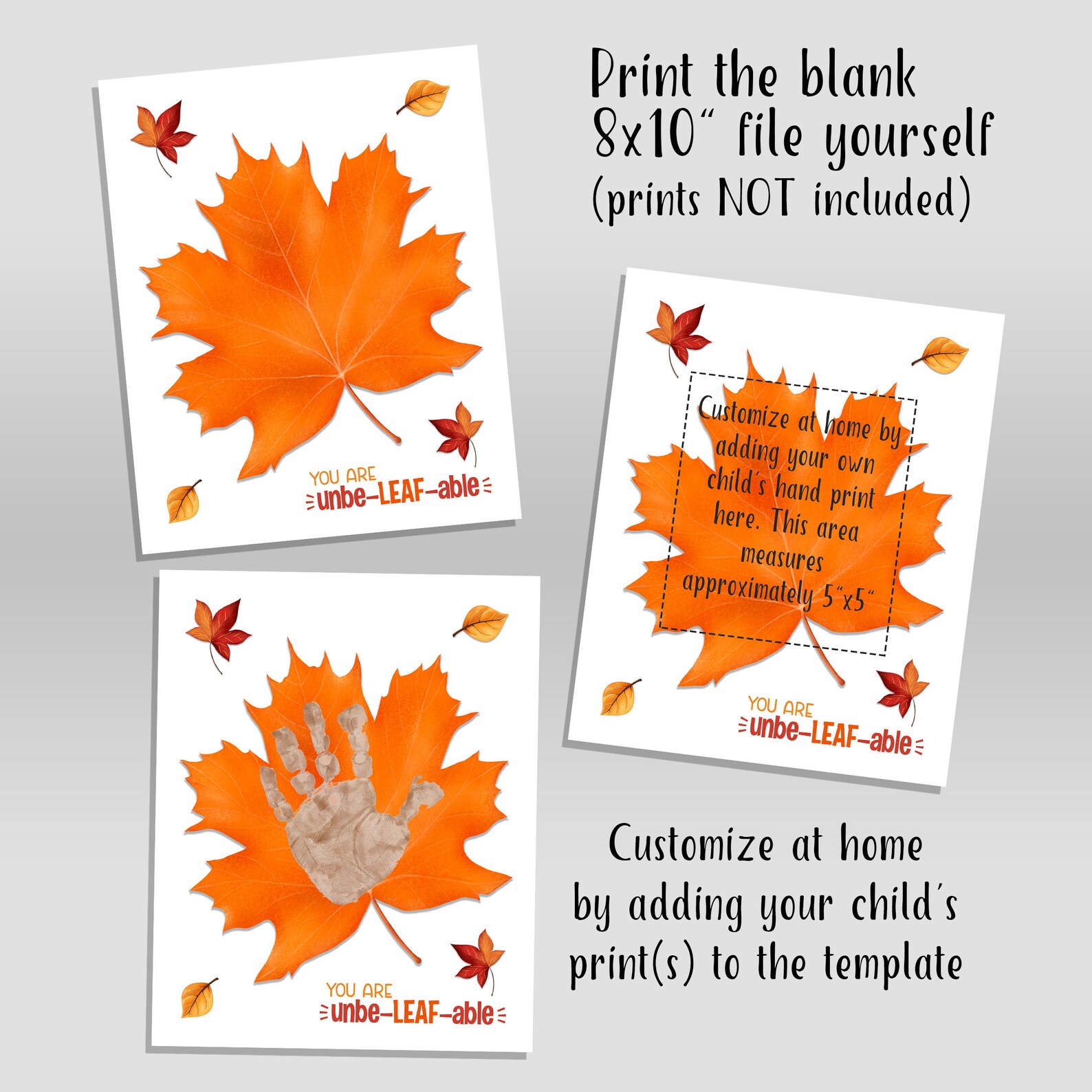 Autumn Handprint Art Project for Kids Daycare Activity for - Etsy