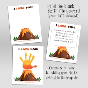 I Lava You Handprint Art Valentine's Day Craft for Toddlers, Valentines ...