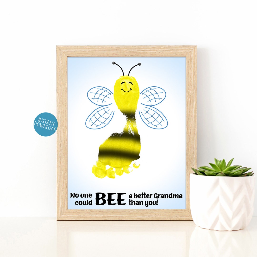 Grandma Gift, Footprint Keepsake for Grandma, Mother's Day Card ...
