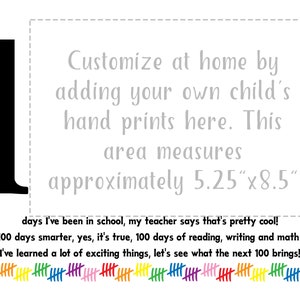 100 Days of School Activity Handprint Art for Kids, 100th Day Handprint ...