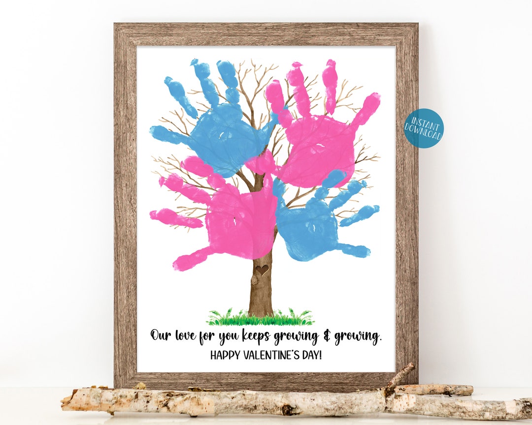 Handprint Art Project for Kids, Valentine's Day Card From Kids ...