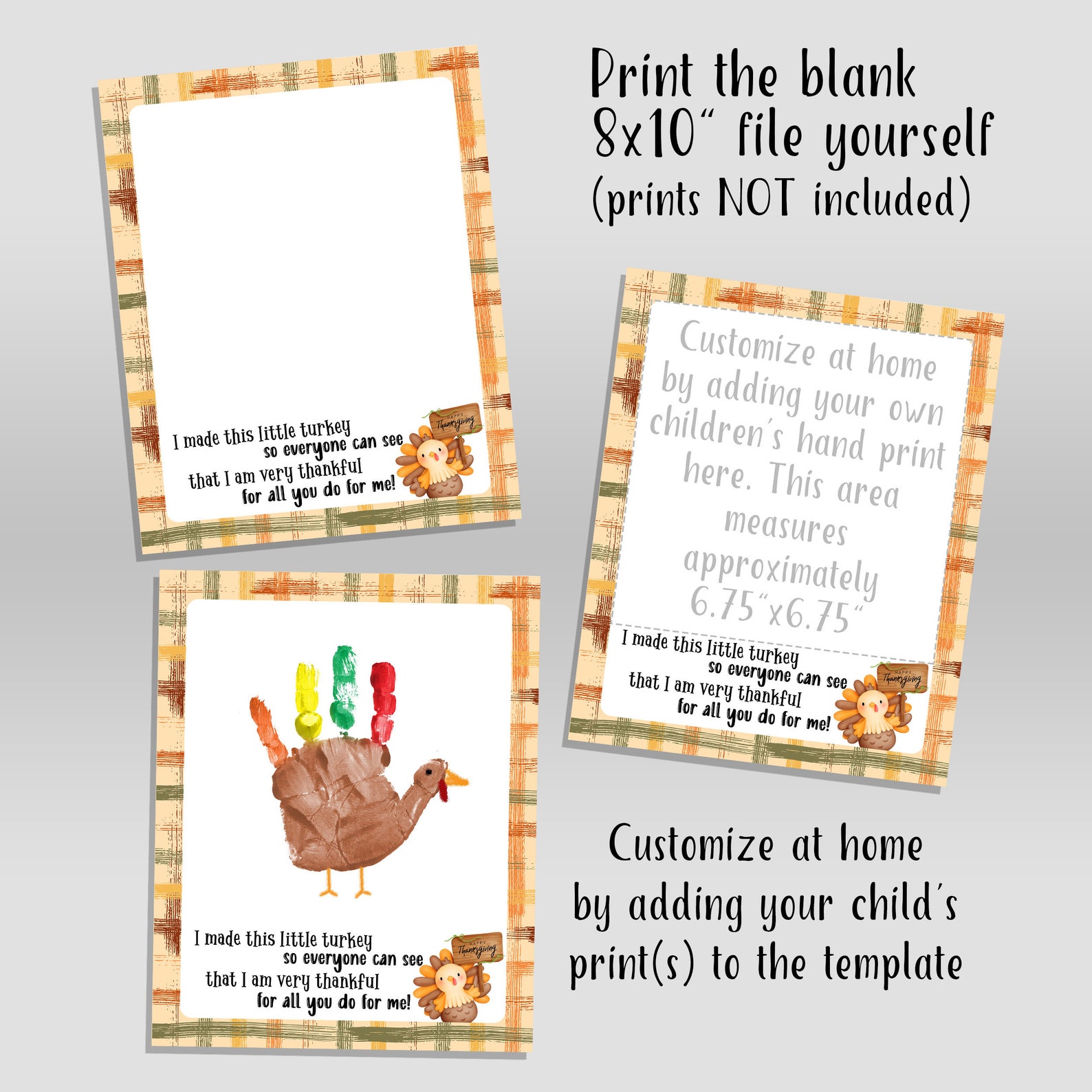 Turkey Handprint Art Project for Kids, Thanksgiving Handprint Keepsake ...
