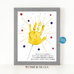 Sparkler Handprint Art, Baby First 4th of July Handprint Craft ...