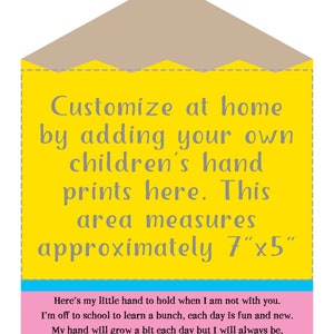 Pencil Handprint Art, First Day of School Printable, Back to School ...