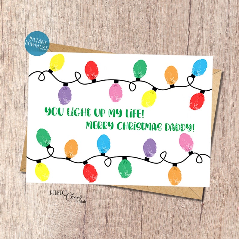 Daddy Christmas Card Printable Christmas Card for Dad | Etsy