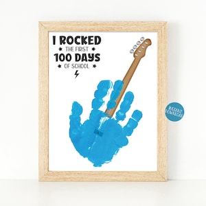 100 Days of School Handprint Art Project for Kids, Rocked 100th Day of ...