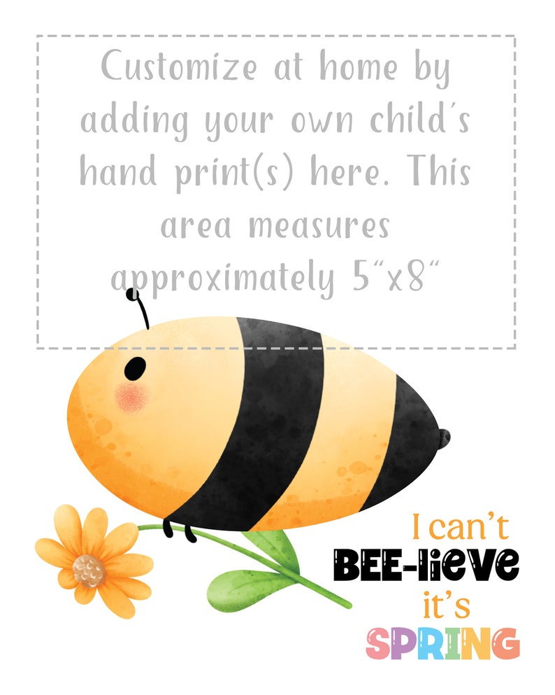 Spring Handprint Craft for Kids Bumble Bee Handprint Art for - Etsy
